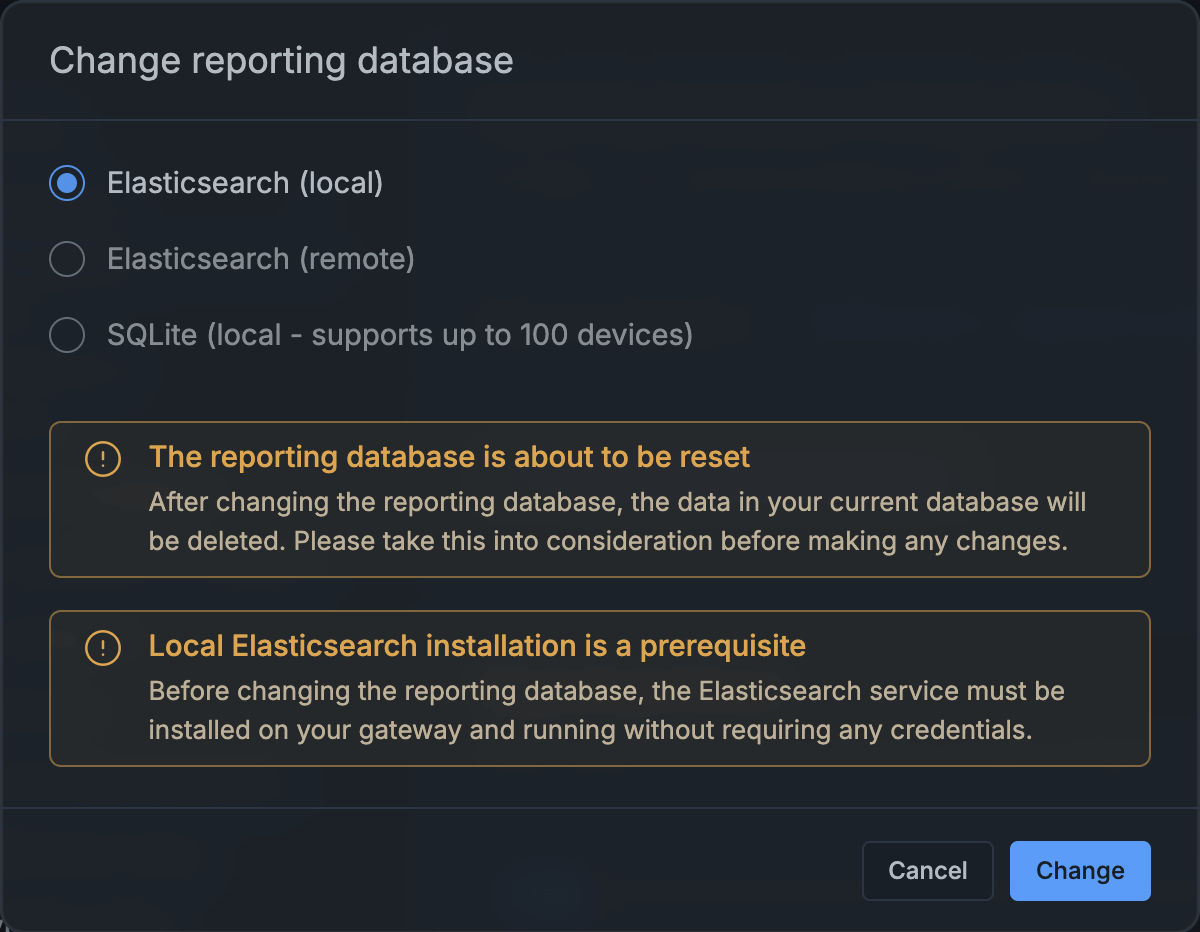 Managing Reporting Database on Zenconsole - zenarmor.com
