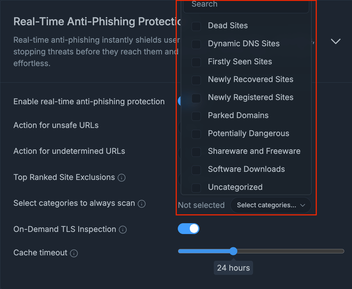 Zenarmor Content Inspection Rules on Zenconsole - zenarmor.com